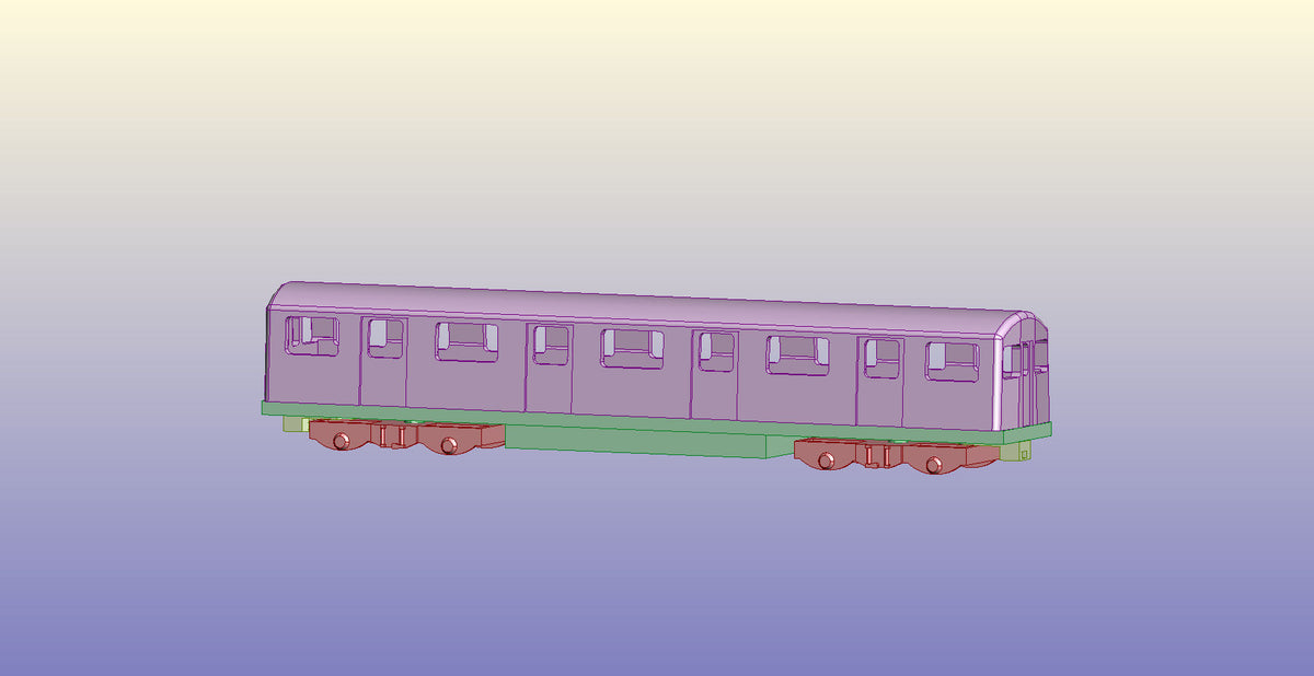 4mm Scale London Underground D78 Stock Trailer Coach – Bowaters Models